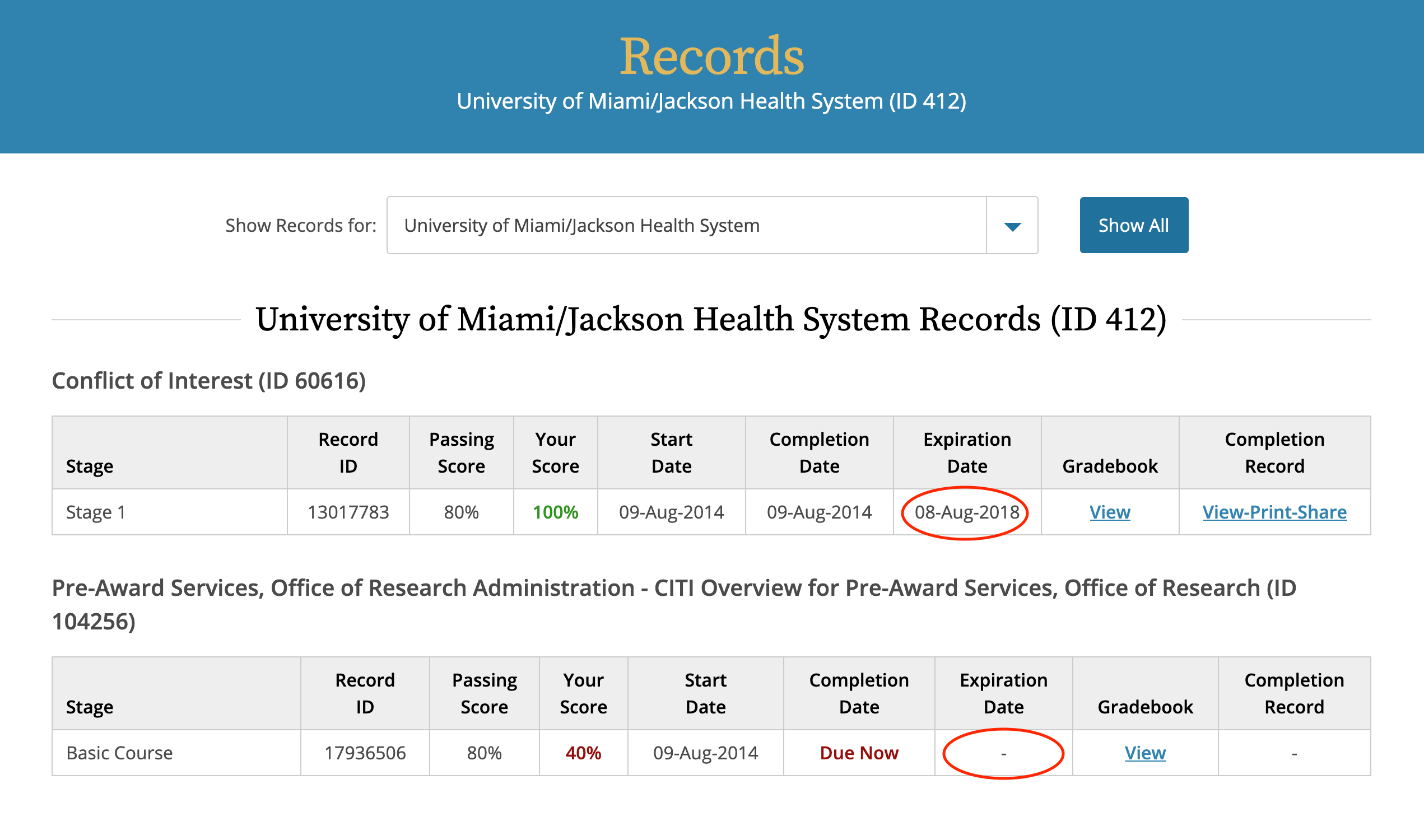 How do I know when my course expires?