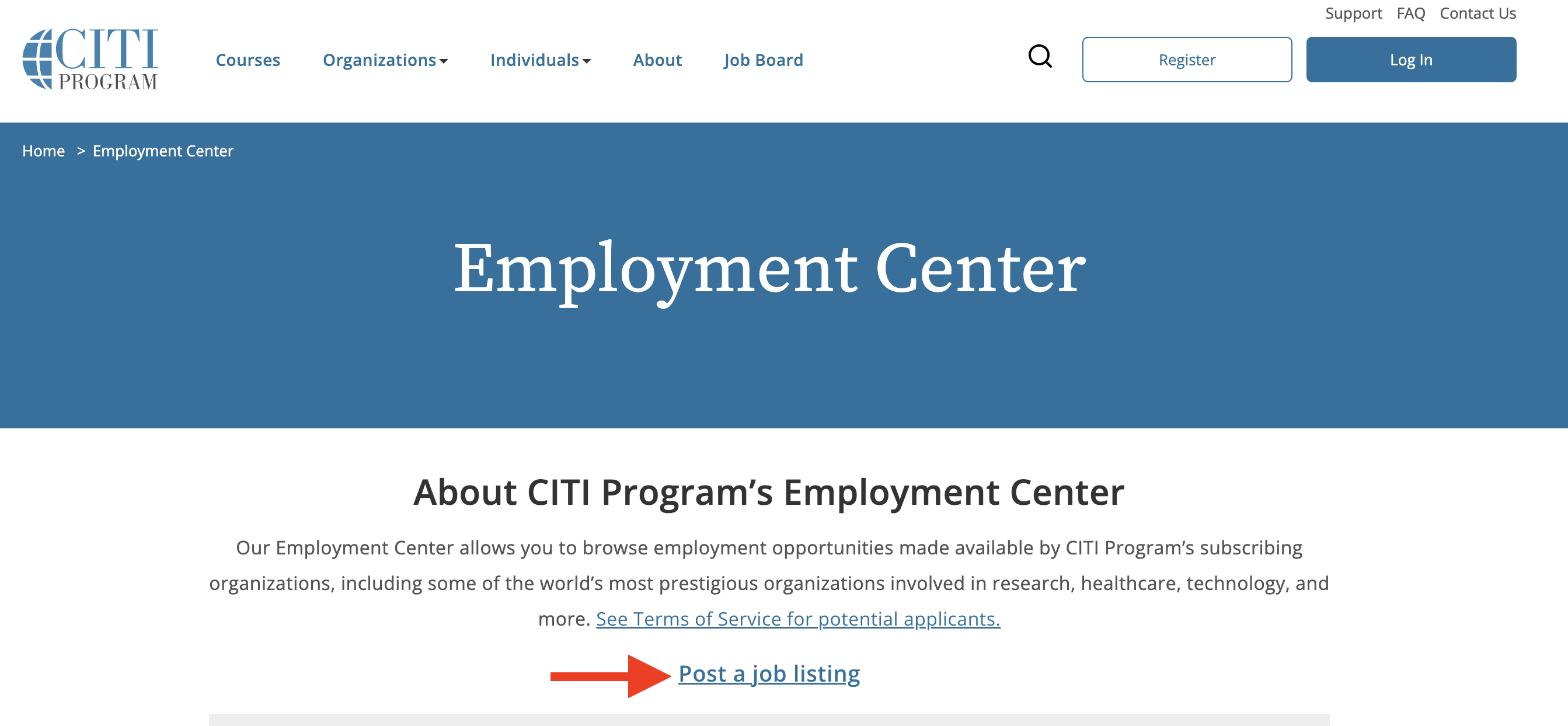 CITI Program's Job Board